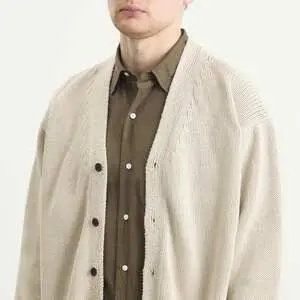 KAPTAIN SUNSHINE Cotton Washi Hand Frame Cardigan