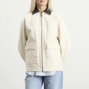ANINE BING Holden Utility Jacket With Contrast Collar - Ecru