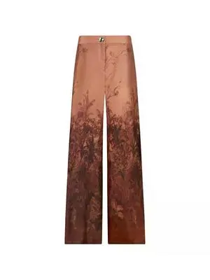 Liu Jo Printed Twill Palazzo Pants - Neutrals