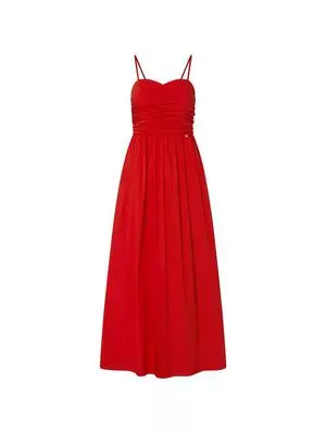 Liu Jo Gathered Poplin Maxi Dress