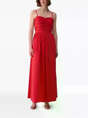 Liu Jo Gathered Poplin Maxi Dress
