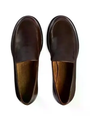 Khaite Miles Loafers In Baby Calfskin - Brown