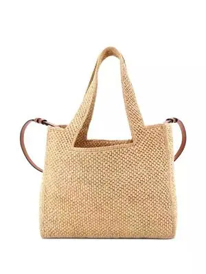 Loewe Paula's Ibiza Logo Raffia Large Tote Bag - Neutrals