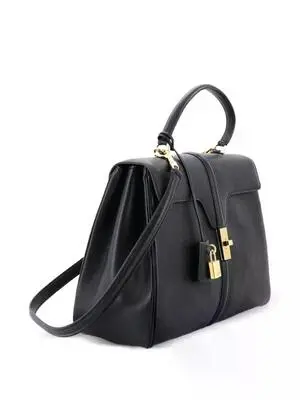 Celine 16 Top Handle Medium Shoulder Bag - Black