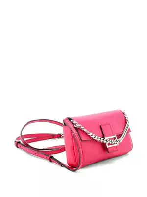 Fendi Leather Micro Baguette Crossbody Bag