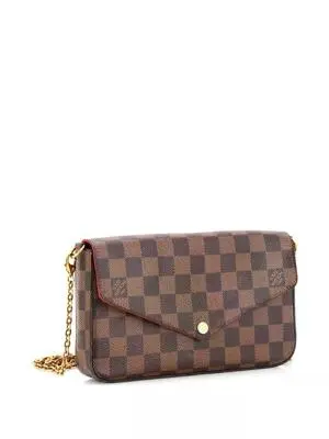 LOUIS VUITTON Felicie Pochette Damier - Brown
