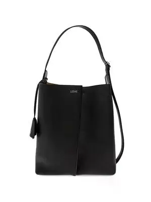 Loewe Large Bilbao Leather Bucket Bag - Black
