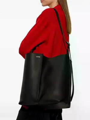 Loewe Large Bilbao Leather Bucket Bag - Black