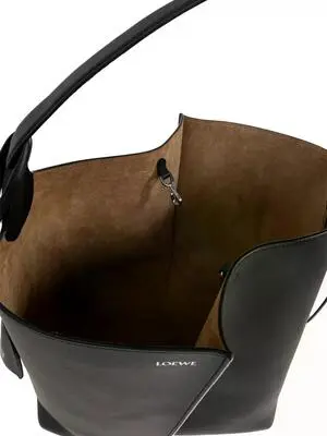 Loewe Large Bilbao Leather Bucket Bag - Black