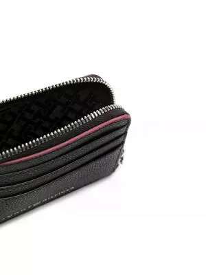 Tommy Hilfiger Logo-print Zipped Leather Wallet