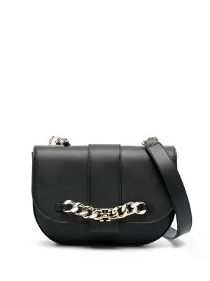 Tommy Hilfiger Chain-link Leather Crossbody Bag - Black