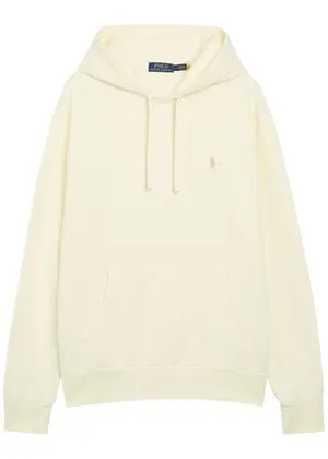 Polo Ralph Lauren Logo-embroidered Hooded Cotton Sweatshirt - Cream