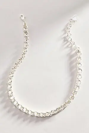 Anthropologie Knotted Chunky Chain Necklace - Silver
