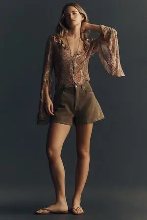 Paige Eve Statement Sleeve Silk Blouse
