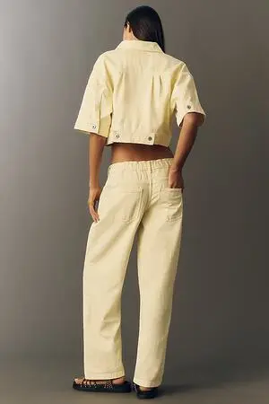 PILCRO Jenna Regenerative Cotton Mid-rise Relaxed Jeans - Lemon