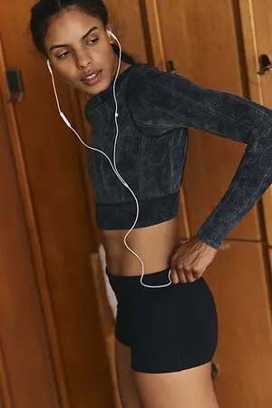 Free People Race Me Layer Top By - Black