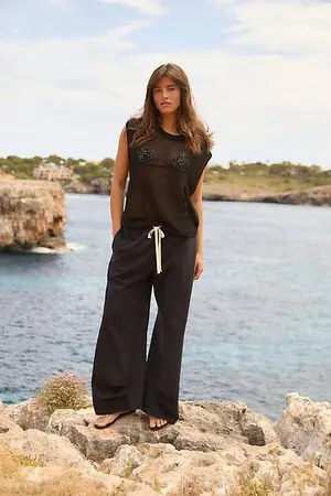 Free People Dakota Solid Pants - Fp Black