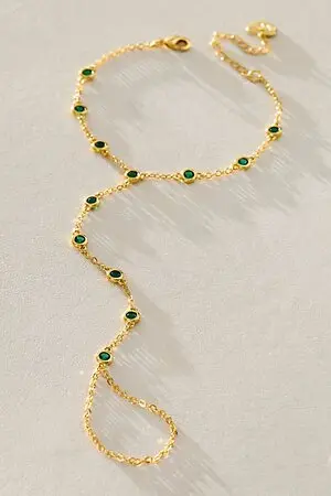 BRACHA Maxine Hand Chain - Emerald