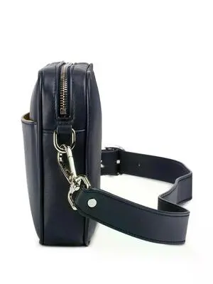 DOUCAL'S Leather Messenger Bag - Blue