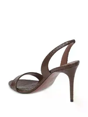 Paris Texas Crocodile-effect Slingback Sandals