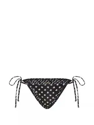 DONDE ESTEBAN Star And Wave Print Bikini Bottom - Black
