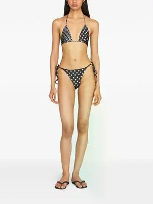 DONDE ESTEBAN Star-print Triangle Bikini Top