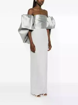 Solace London Floris Draped Maxi Dress