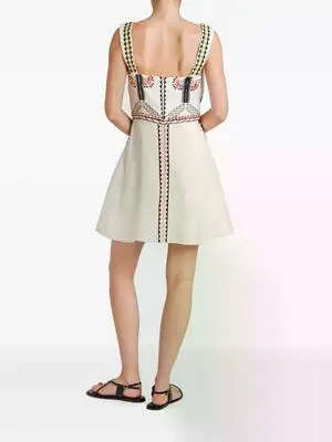 TEMPERLEY LONDON Avalon Embroidered Linen Mini Dress