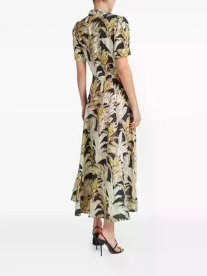 TEMPERLEY LONDON Baxter Palm Leaf-print Dress - Black