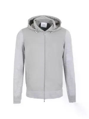 GRAN SASSO Panelled Zip-up Hoodie - Grey