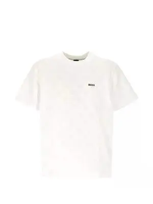 BOSS Cotton-blend T-shirt With Tennis-ball Jacquard