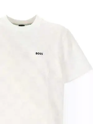 BOSS Cotton-blend T-shirt With Tennis-ball Jacquard