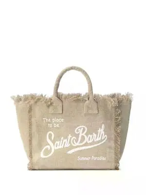 MC2 SAINT BARTH Colette Fringed Tote Bag - Neutrals