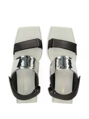 United Nude Brutt Metallic Touch-strap Sandals - Silver