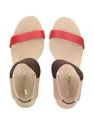 United Nude Raila Mid Elasticated-strap Block-heel Sandals - Neutrals