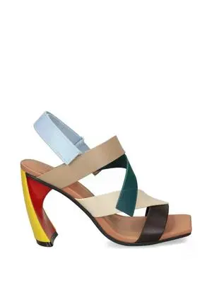 United Nude Juma Straps Hi Color-blocking Crossover Sandals - Neutrals