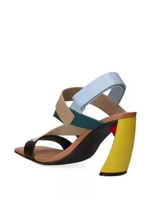 United Nude Juma Straps Hi Color-blocking Crossover Sandals - Neutrals