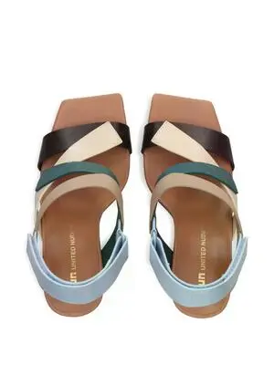 United Nude Juma Straps Hi Color-blocking Crossover Sandals - Neutrals