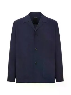 Zegna Linen Patch-pocket Jacket - Blue