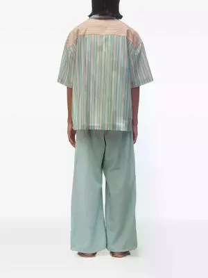 Commas Striped Short-sleeve Cotton Shirt