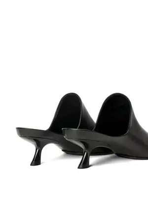 Loewe Pebble Leather Mules - Black