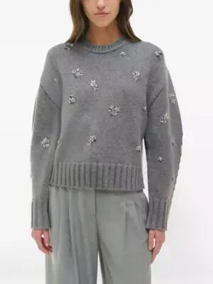 Simkhai Floral-motif Sweater - Grey