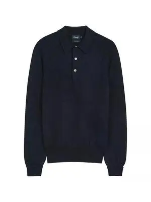 DRAKE'S Knitted Raglan-sleeve Polo Shirt