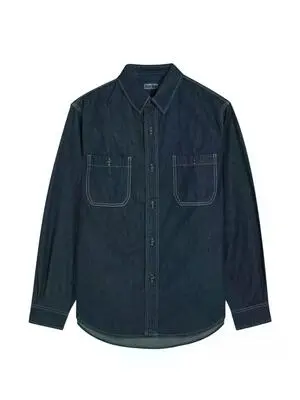 BLUE BLUE Contrast-stitch Patch-pocket Shirt