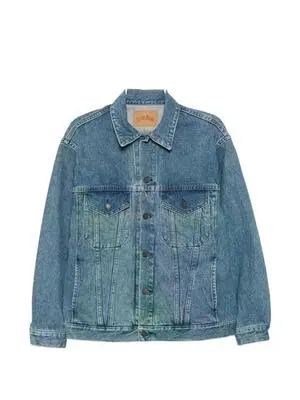 BLUE BLUE Washed Denim Jacket With Classic Collar
