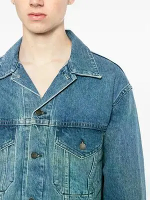 BLUE BLUE Washed Denim Jacket With Classic Collar