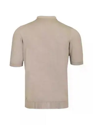 Fedeli Garment-dyed Plain-stitch Polo Shirt - Neutrals
