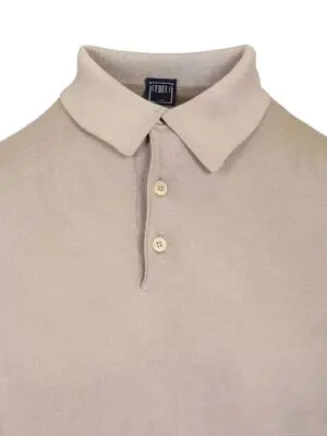 Fedeli Garment-dyed Plain-stitch Polo Shirt - Neutrals
