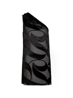 DELOS Amaris One-shoulder Devoré Dress