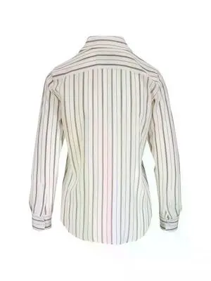 NILI LOTAN Gaia Striped Long-sleeve Shirt - Neutrals